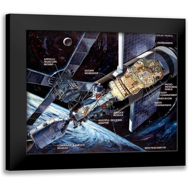 NASA 18x15 Black Modern Framed Museum Art Print Titled - Skylab ...