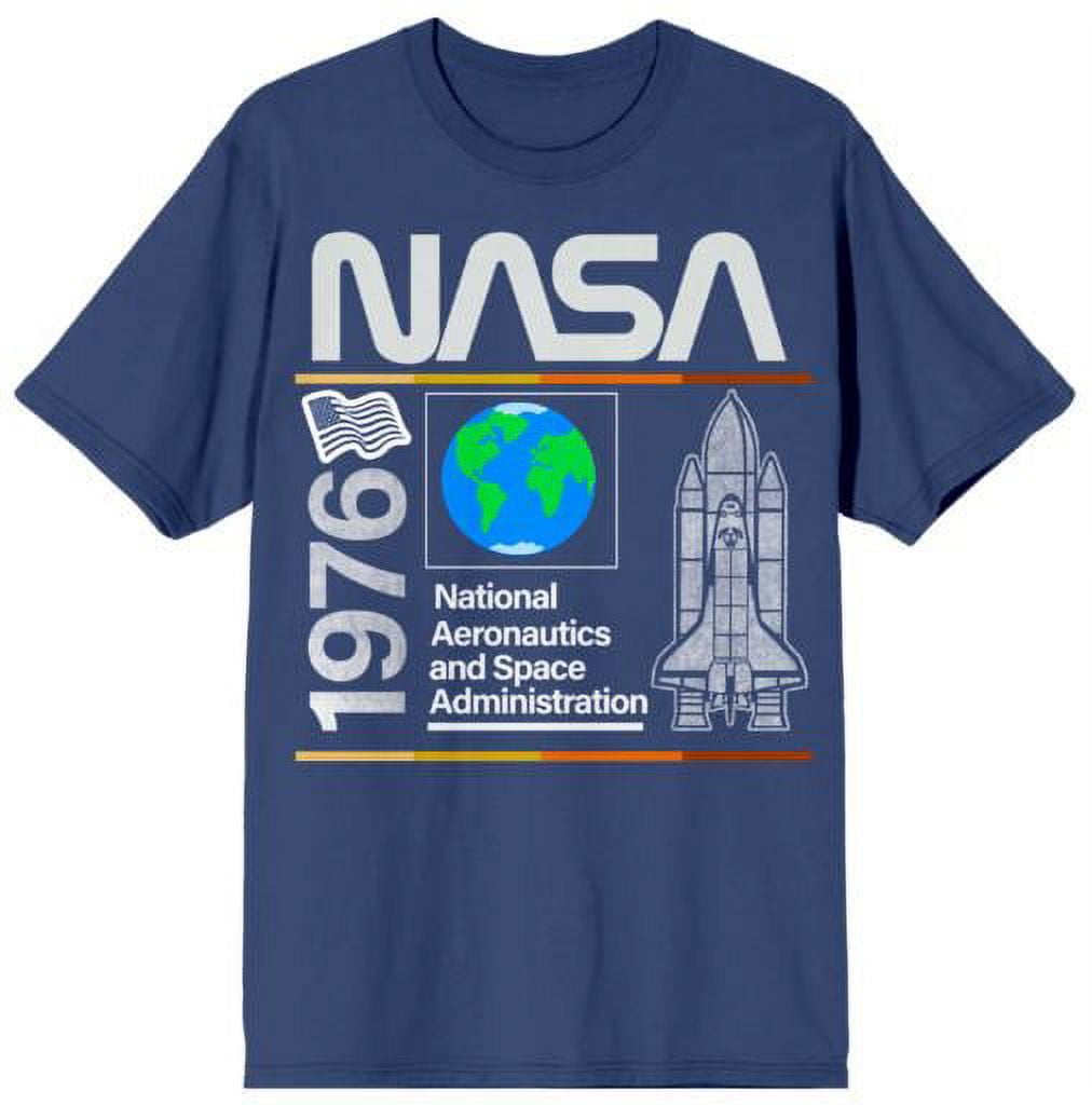 NASA 1976 Typography Women's Navy Blue Graphic Tee-3XL - Walmart.com