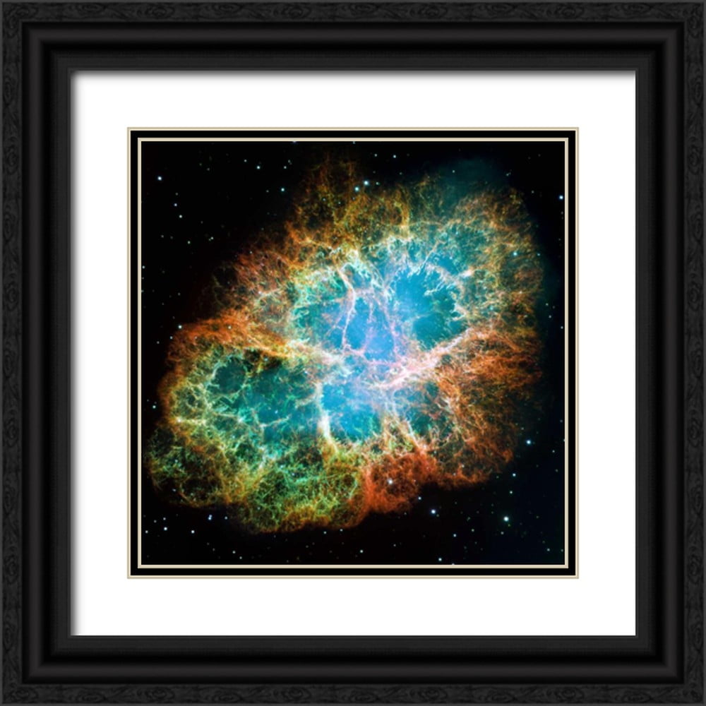 NASA 20x20 Black Ornate Wood Framed with Double Matting Museum Art ...
