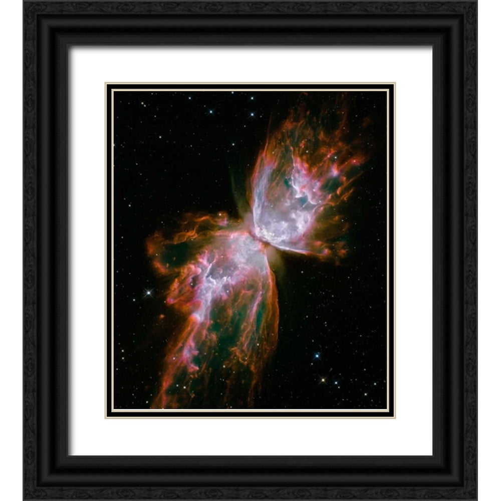 NASA 20x23 Black Ornate Wood Framed with Double Matting Museum Art ...