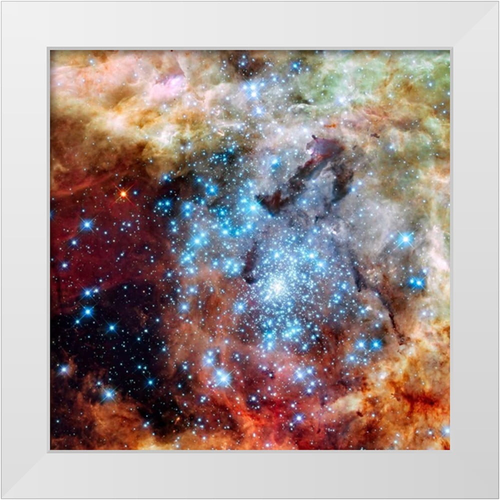 NASA 26x26 White Modern Wood Framed Museum Art Print Titled - Merging ...