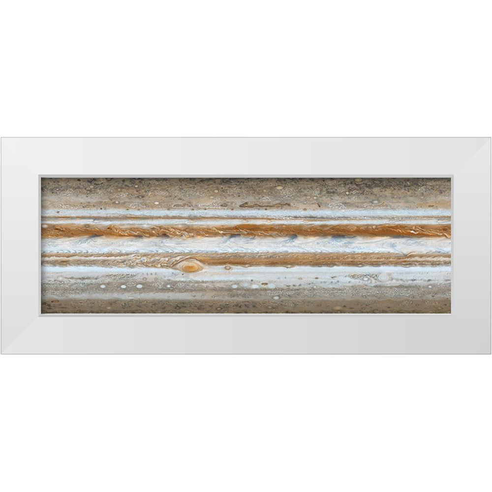 NASA 32x13 White Modern Wood Framed Museum Art Print Titled - Map of ...