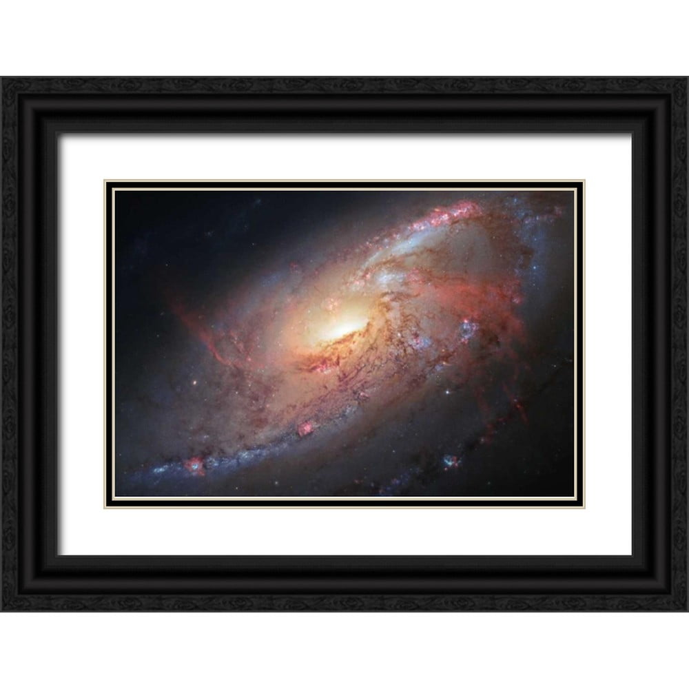 NASA 32x23 Black Ornate Wood Framed with Double Matting Museum Art ...