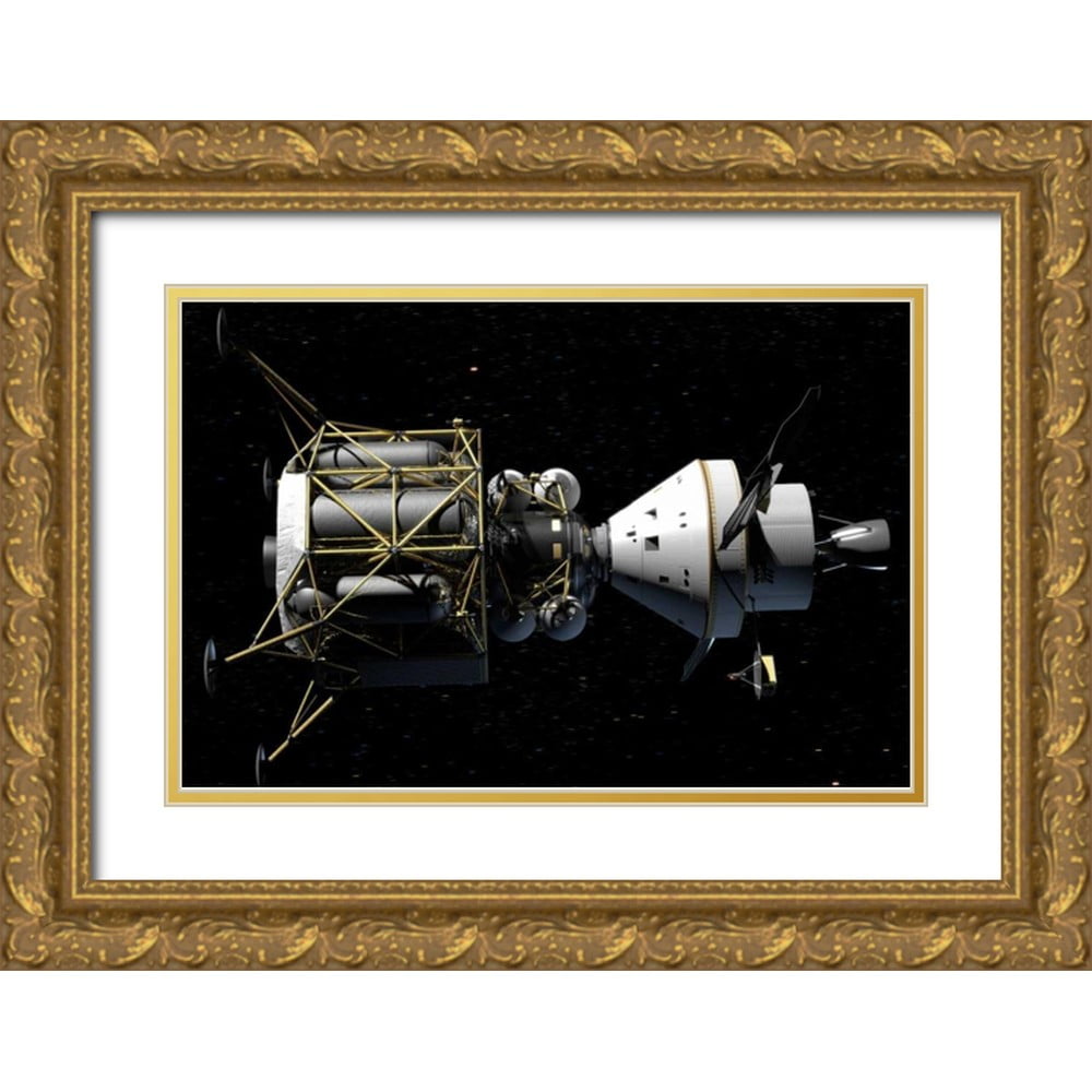 NASA 32x23 Gold Ornate Wood Framed with Double Matting Museum Art Print ...