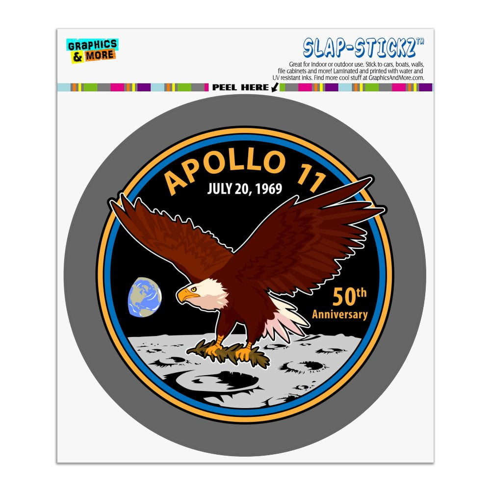 NASA Apollo 11 50th Anniversary Patch with Eagle on The Moon Automotive ...