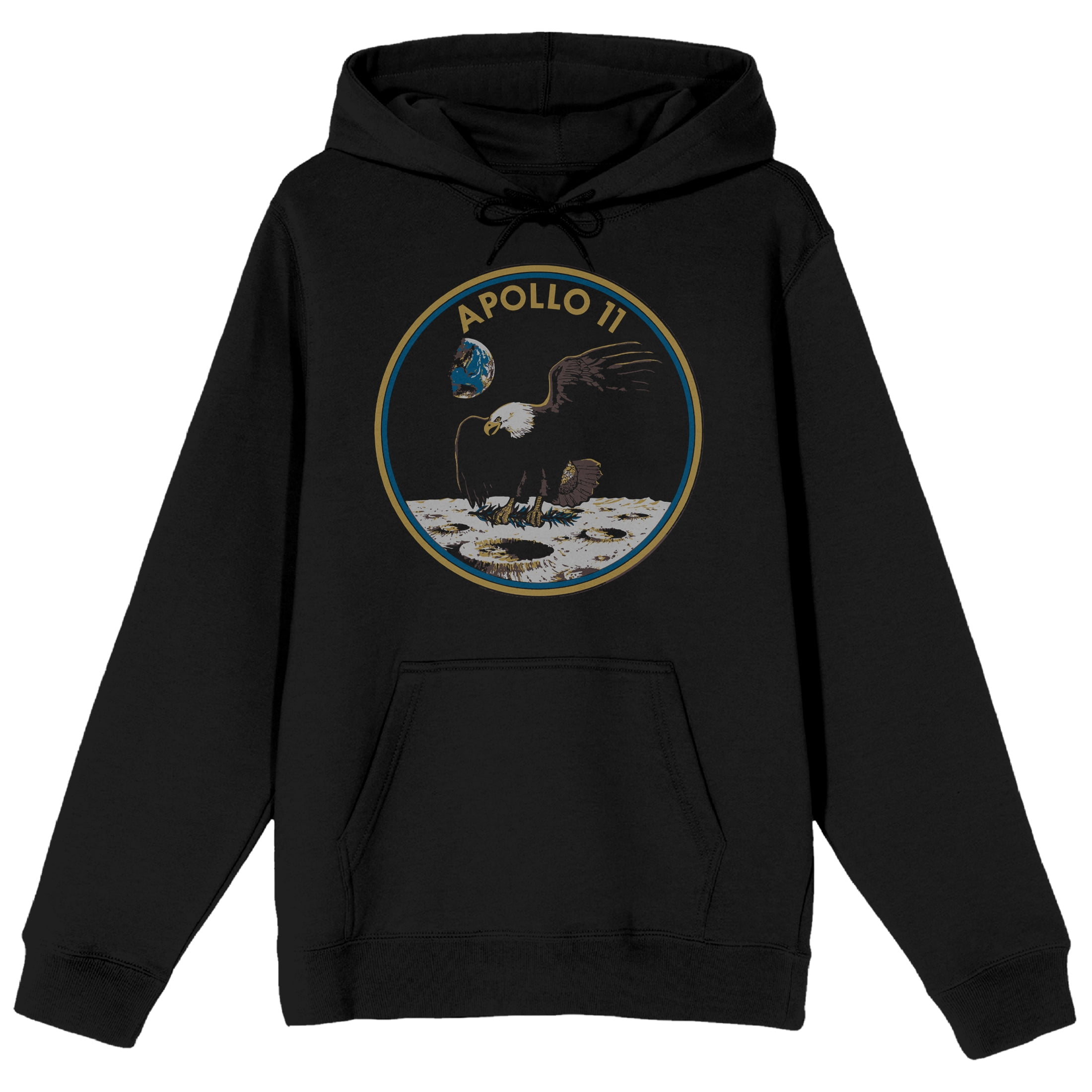 NASA Apollo 11 Eagle Long Sleeve Black Adult Hooded Sweatshirt-XXL ...