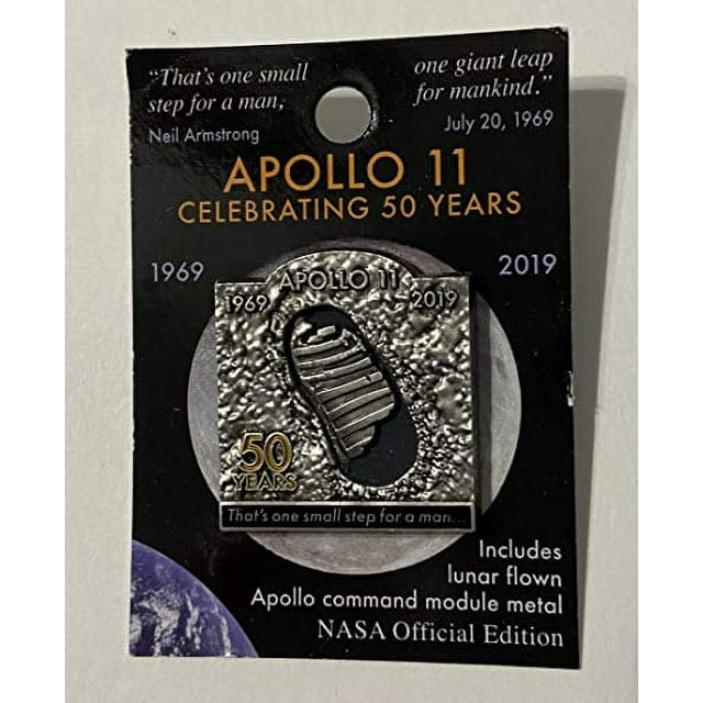 NASA Apollo 11 Plaque Pin 50th Anniversary Contains Flown Command ...
