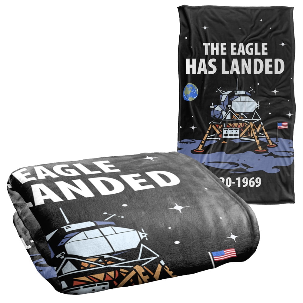 NASA Apollo 11 The Eagle Has Landed Silky Touch Super Soft Throw ...