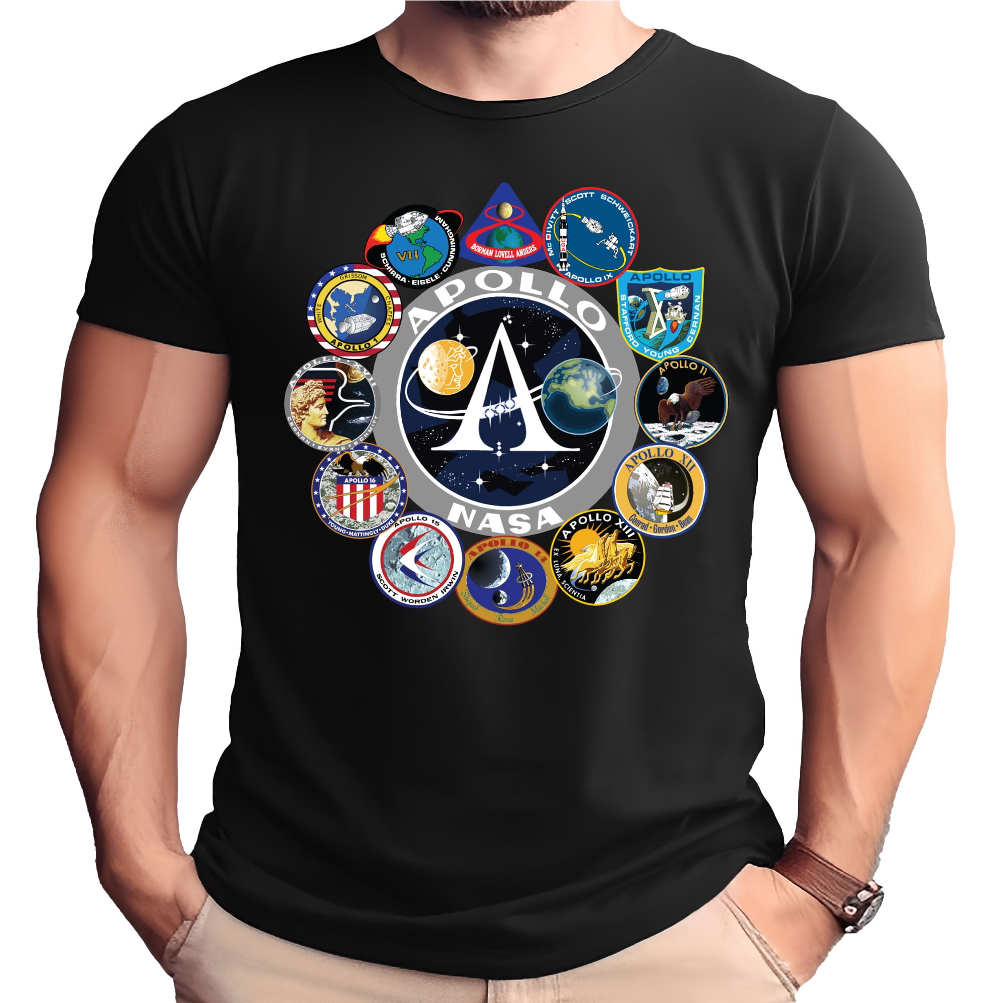 NASA Apollo Mission Logos Adult T-Shirt-3XL - Walmart.com