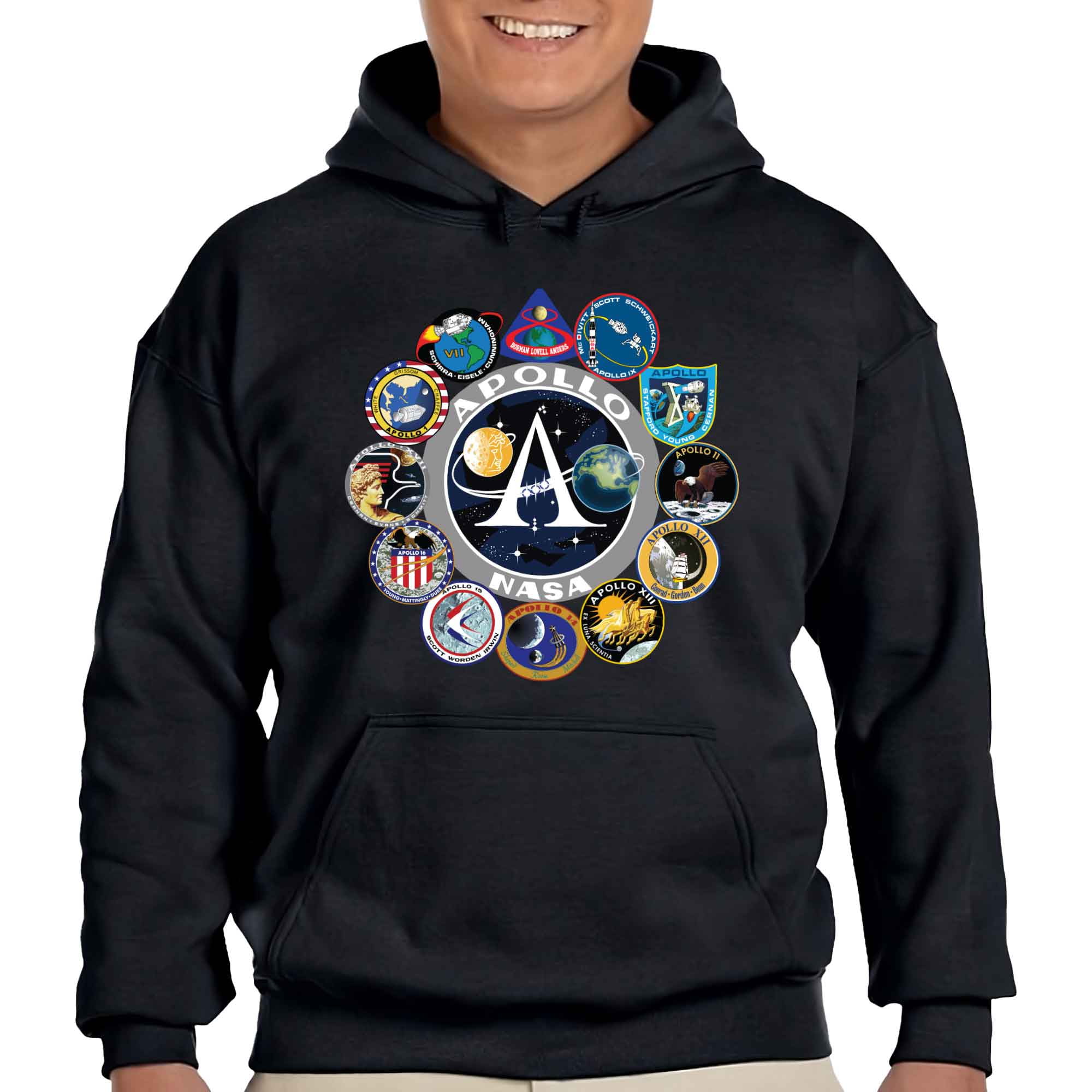 NASA Apollo Program Mission Logos Pullover Hoodie-Large - Walmart.com