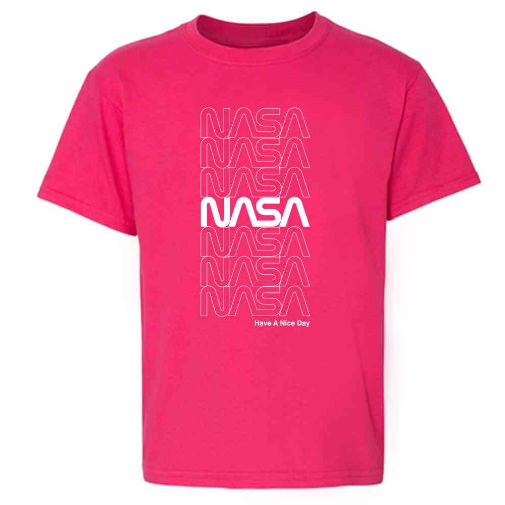 NASA Approved Retro Repeating Worm Logo Kids & Youth Tee - Walmart.com