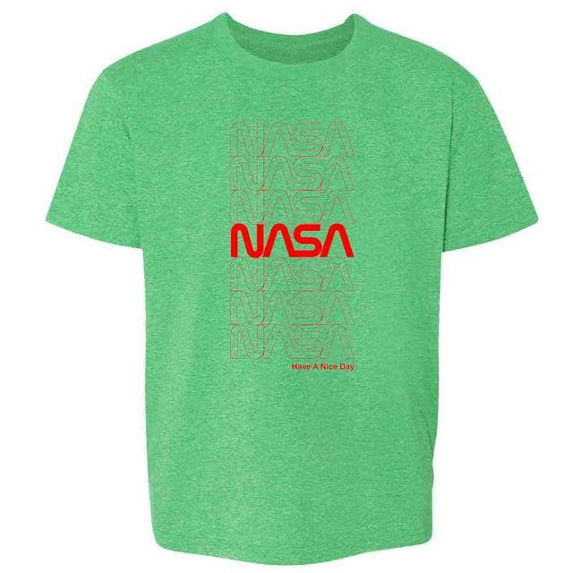 NASA Approved Retro Repeating Worm Logo Kids & Youth Tee - Walmart.com
