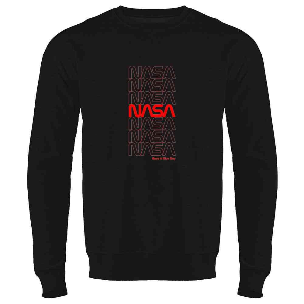 NASA Approved Retro Repeating Worm Logo Long Sleeve - Walmart.com