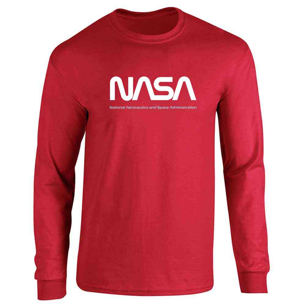 NASA Approved Worm Logo Vintage Retro Graphic Tees Long Sleeve ...