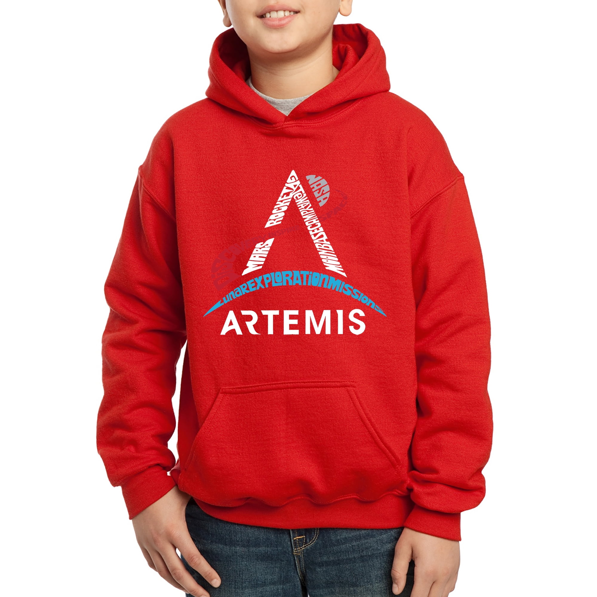NASA Artemis Logo - Boy's Word Art Hooded Sweatshirt - Walmart.com