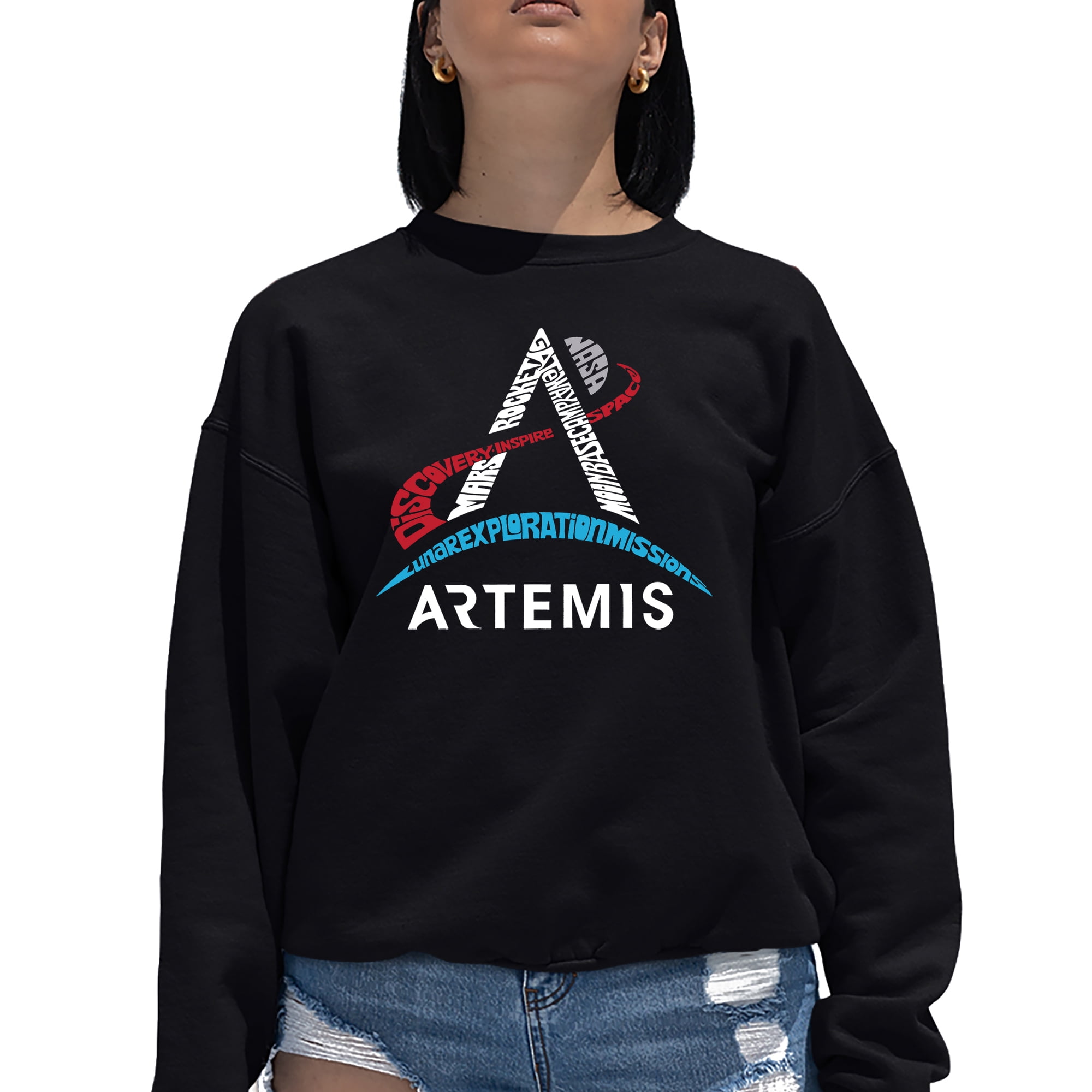 NASA Artemis Logo - Women's Word Art Crewneck Sweatshirt - Walmart.com