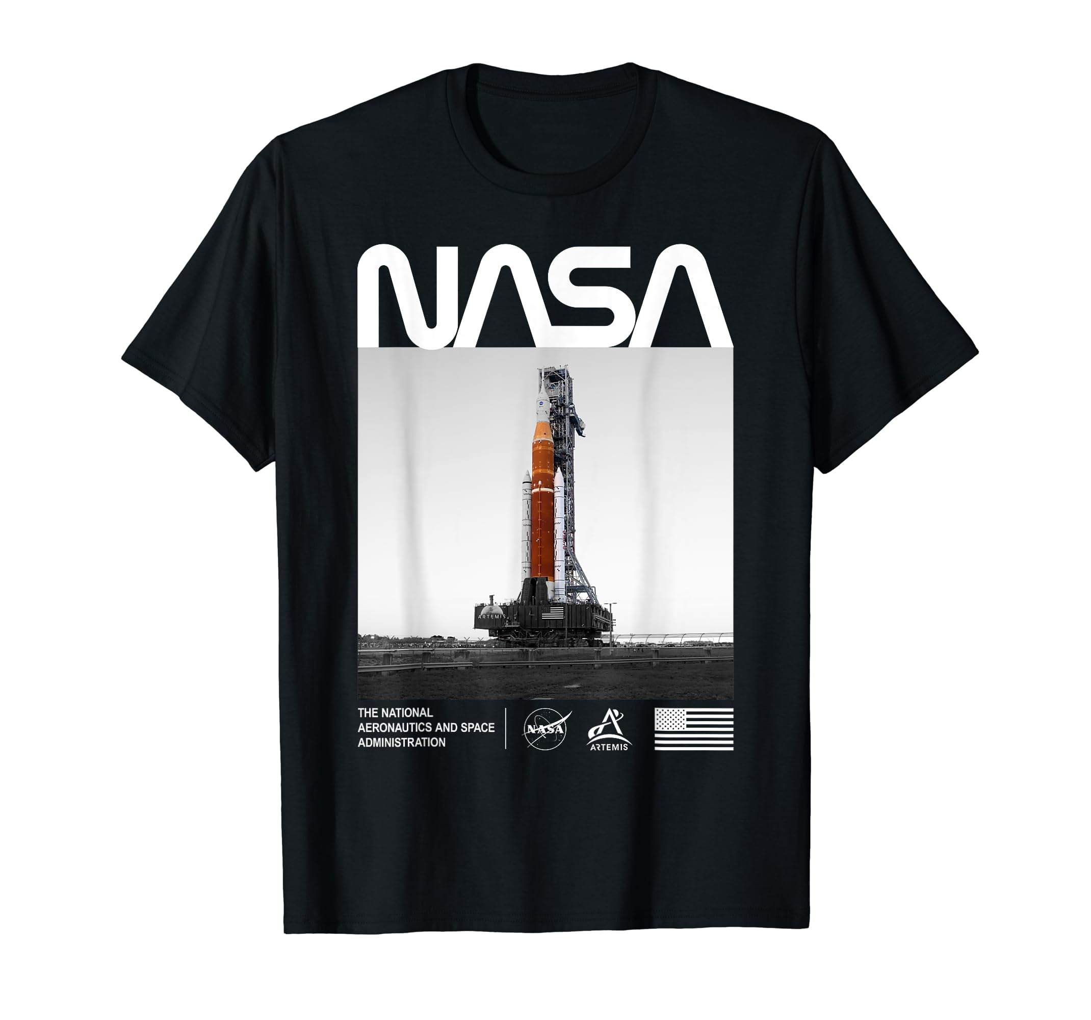 NASA Artemis SLS Space Launch System Worm Insignia Logo T-Shirt ...