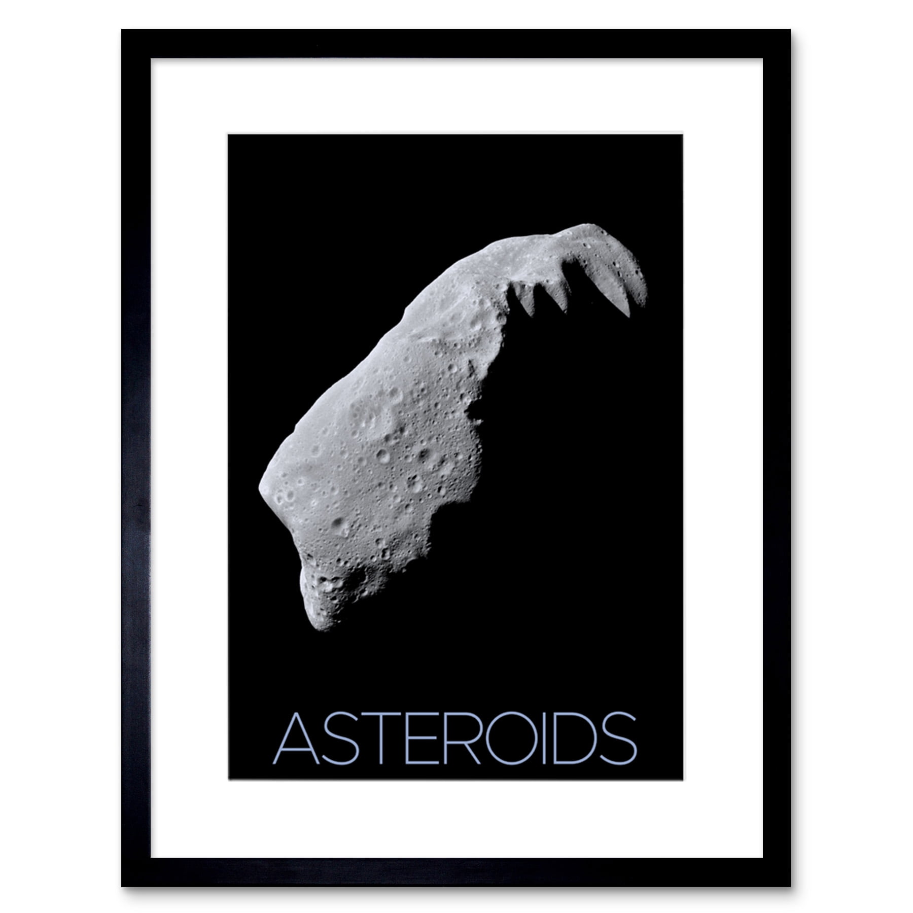 NASA Asteroid 243 Ida Space Poster Artwork Framed Wall Art Print 9X7 ...