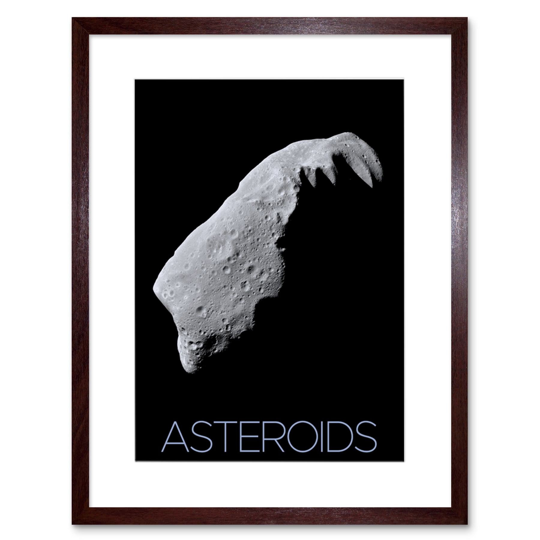 NASA Asteroid 243 Ida Space Poster Artwork Framed Wall Art Print 9X7 ...