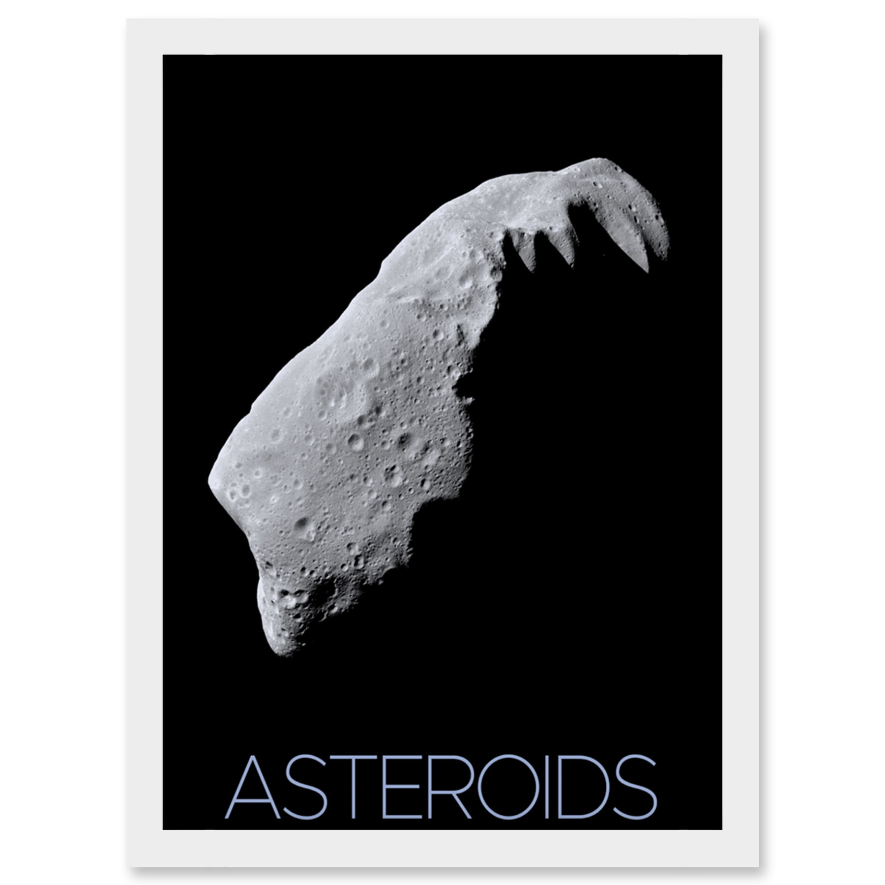 NASA Asteroid 243 Ida Space Poster Artwork Framed Wall Art Print A4 ...