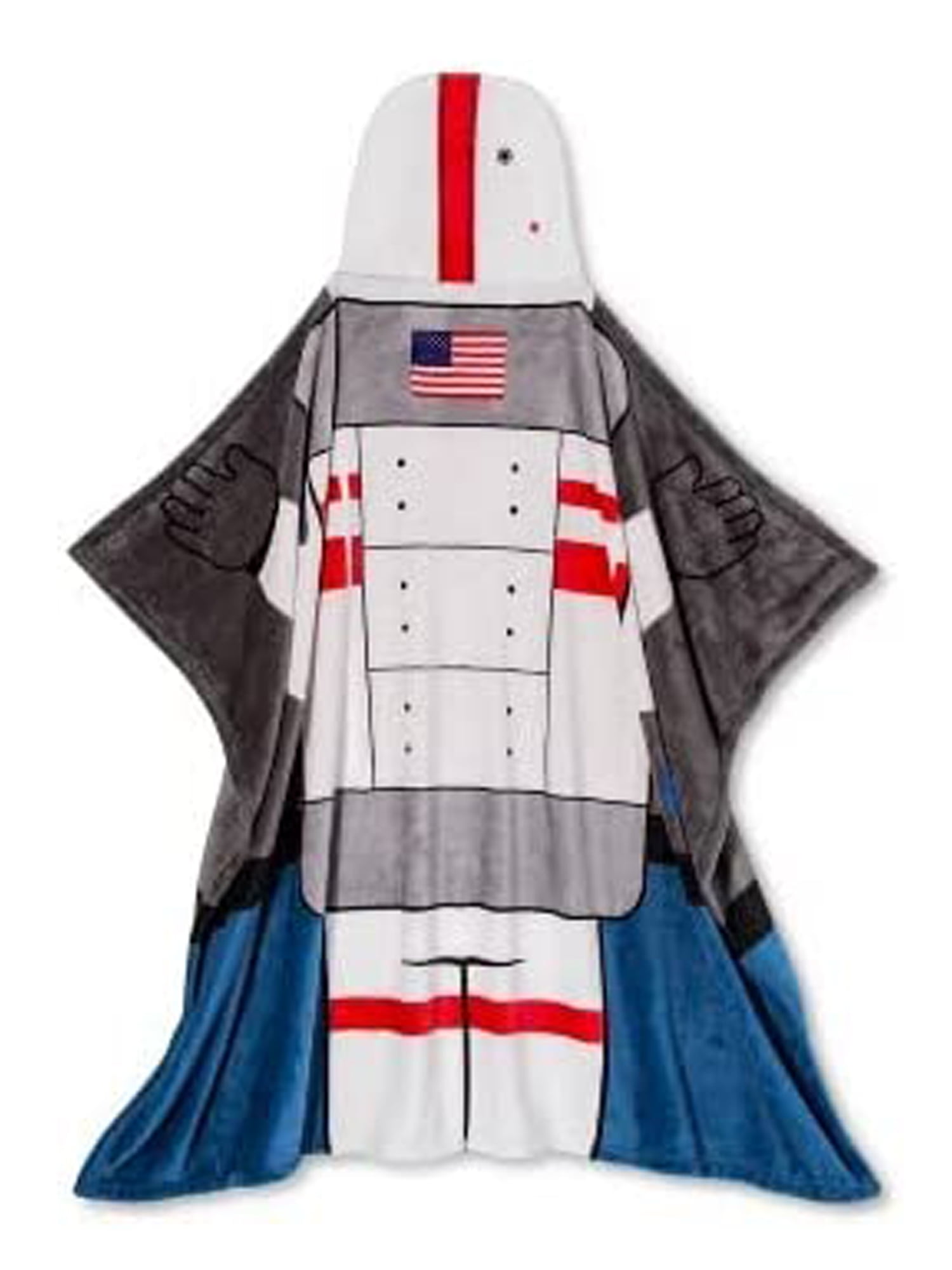 NASA Space Themed Astronaut Hooded Throw Blanket 50" x 40" for Kids ...