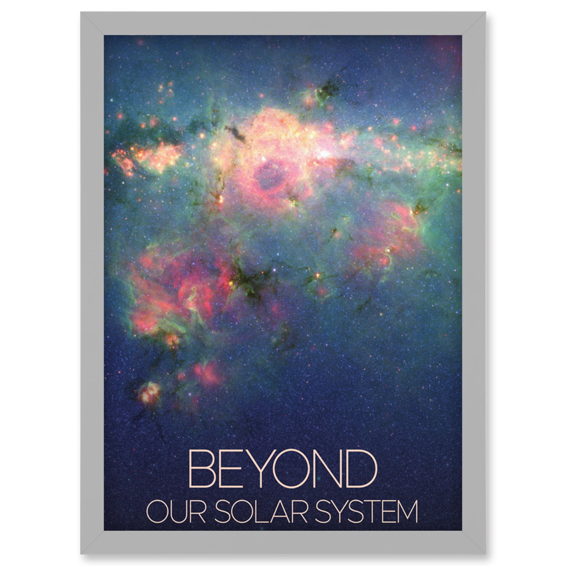 NASA Beyond Solar System Glowing Milky Way Spiral Galaxy Poster Artwork ...