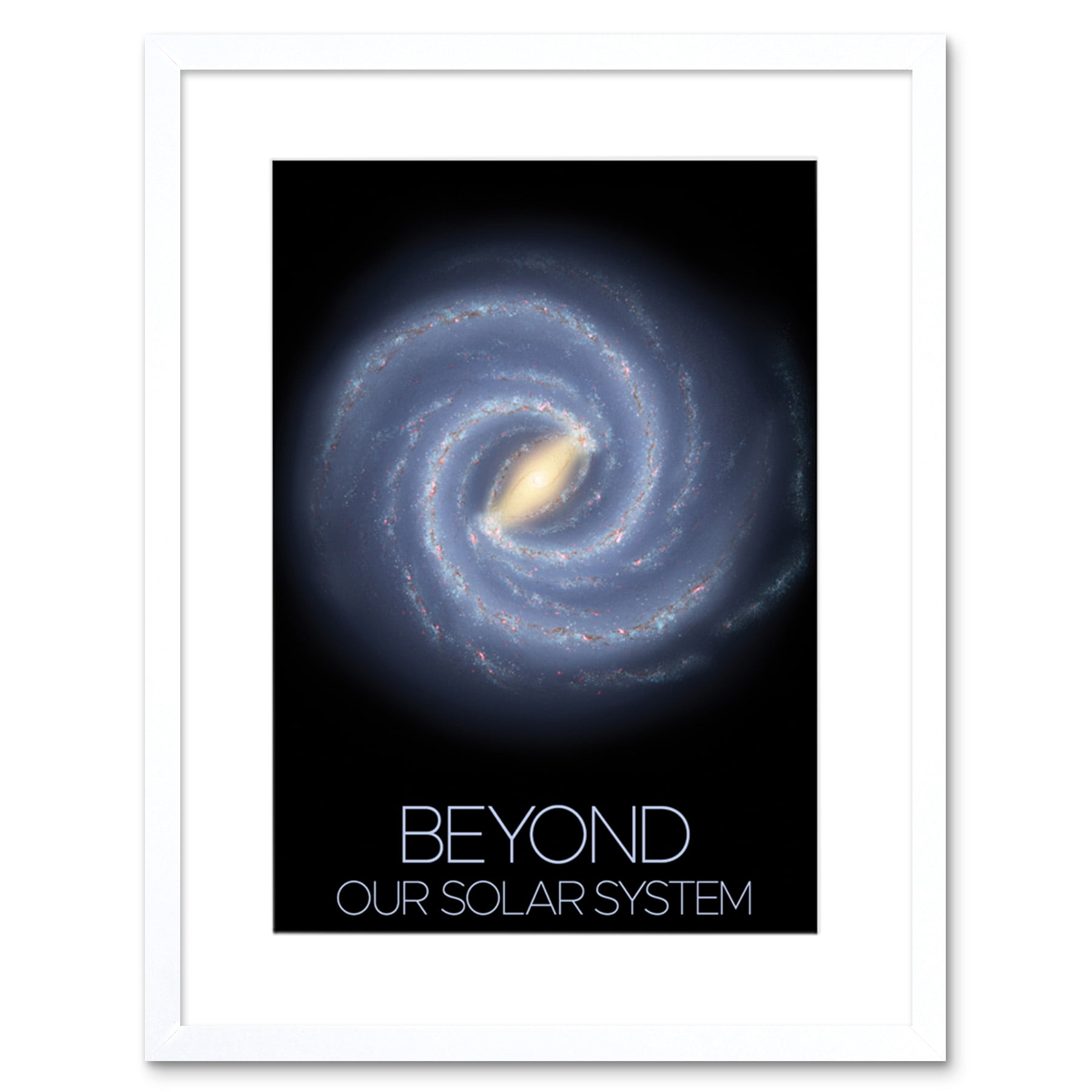NASA Beyond Solar System Milky Way Spiral Galaxy Poster Artwork Framed ...