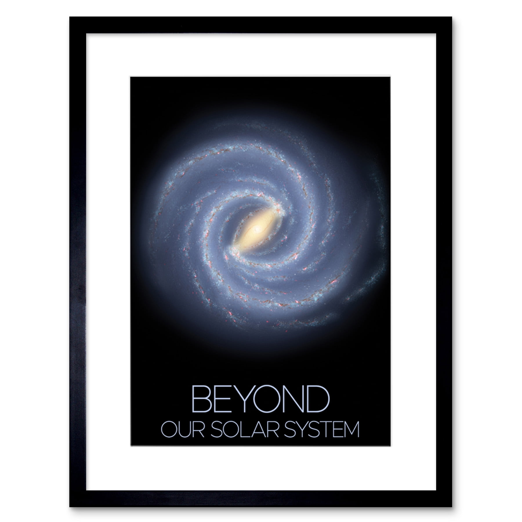 NASA Beyond Solar System Milky Way Spiral Galaxy Poster Artwork Framed ...