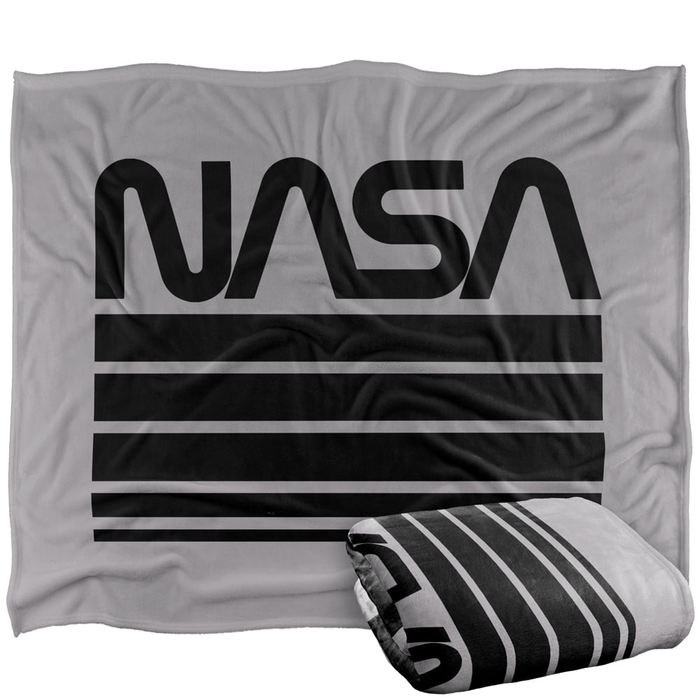 NASA Worm Logo Stripes Officially Licensed Silky Touch Super Soft Throw ...
