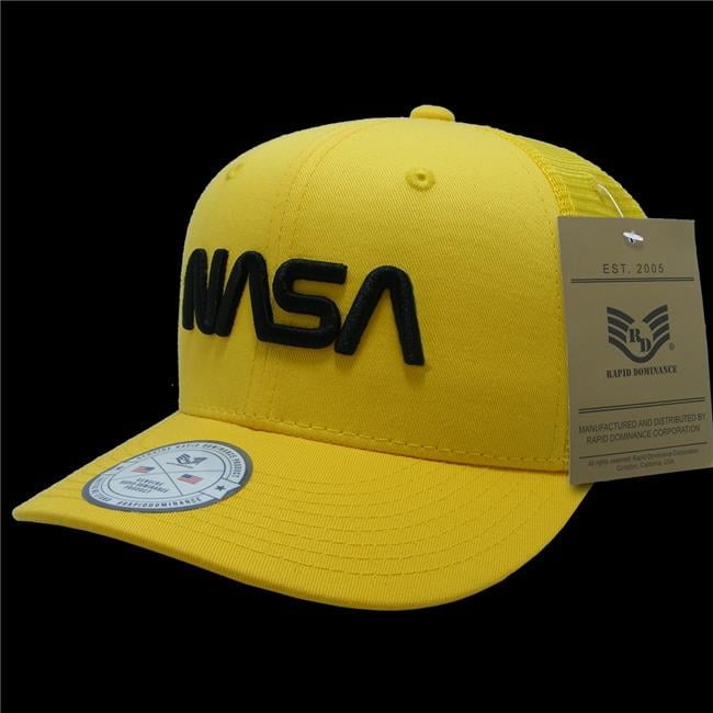 NASA Cotton Trucker Cap, Worm, Yellow - Walmart.com