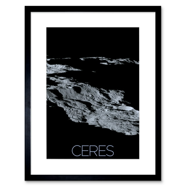 NASA Dawn Spacecraft Dwarf Planet Ceres Surface Poster Artwork Framed ...