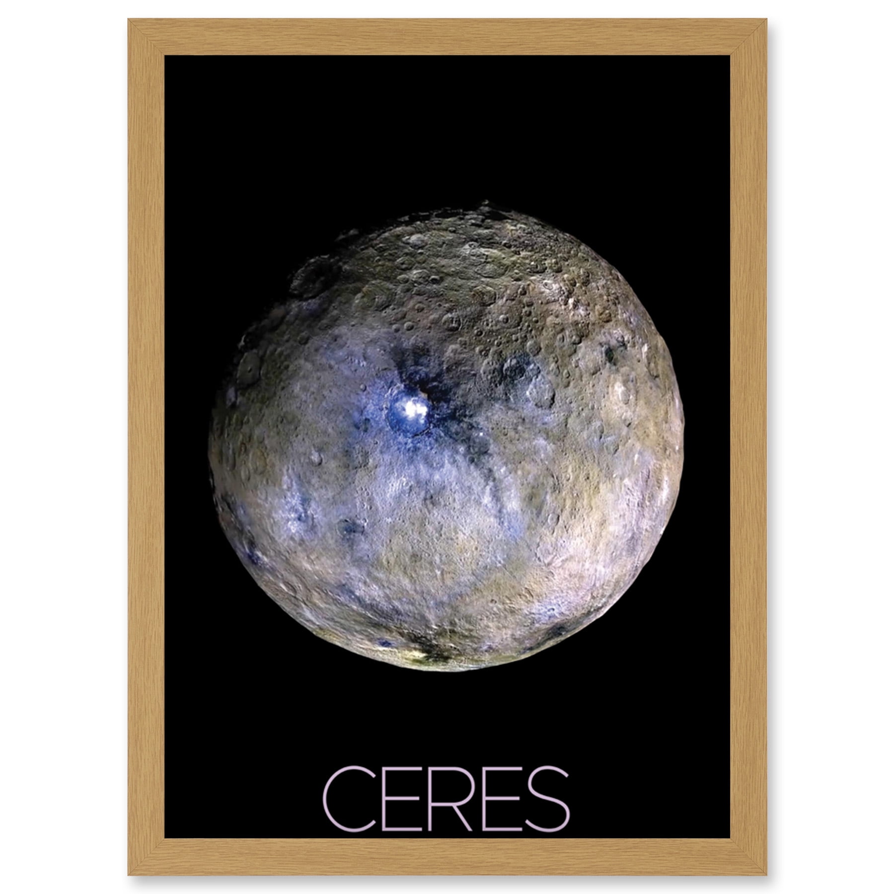 NASA Dwarf Planet Ceres False-Color Poster Artwork Framed Wall Art ...