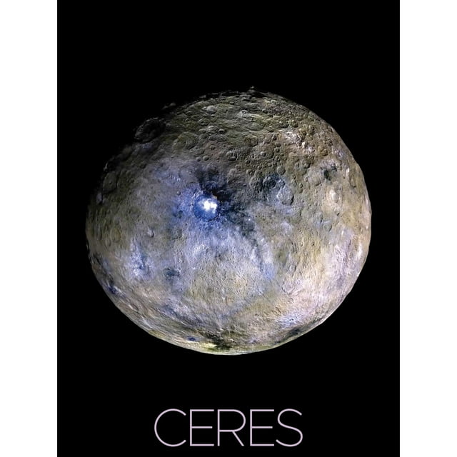 NASA Dwarf Planet Ceres False-Color Poster Extra Large XL Wall Art ...