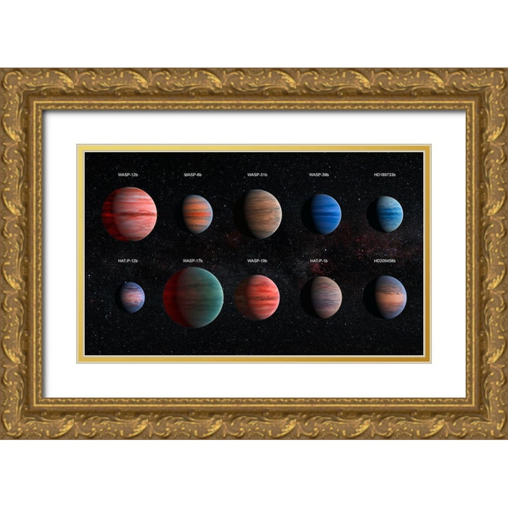 NASA, ESA, 14x10 Gold Ornate Wood Framed with Double Matting Museum Art ...