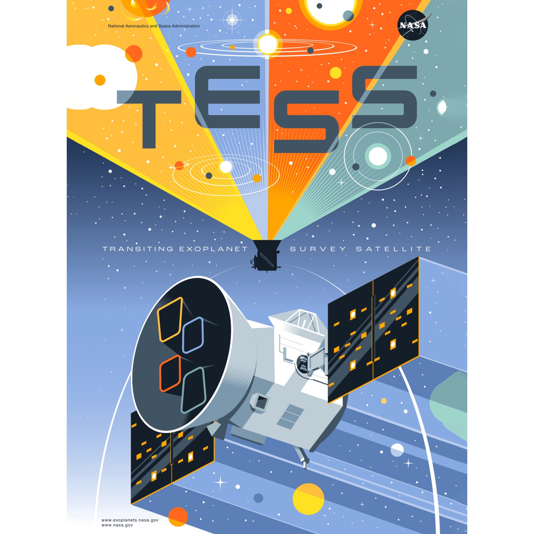 NASA Exoplanet Travel Bureau TESS Space Telescope Poster Extra Large XL ...