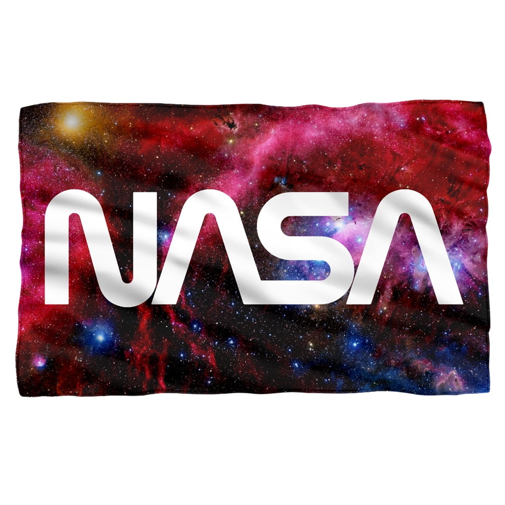 NASA Galactic Worm Logo Fleece Blanket 36' x 58' - Walmart.com