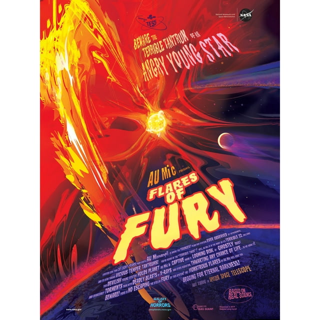 NASA Galaxy of Horrors Angry Star Flares of Fury AU Microscopii Horror ...