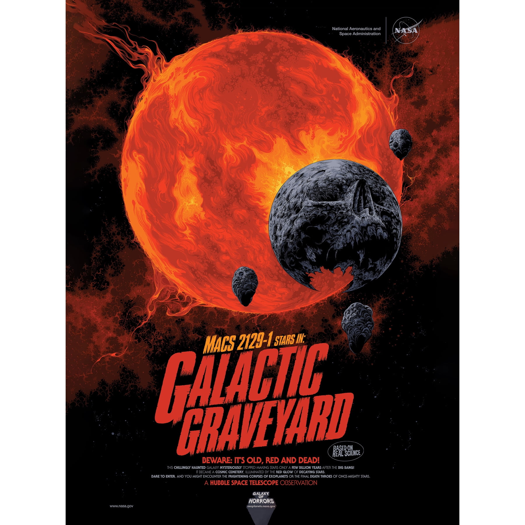 NASA Galaxy of Horrors Galactic Graveyard Galaxy Cosmic MACS 2129-1 ...