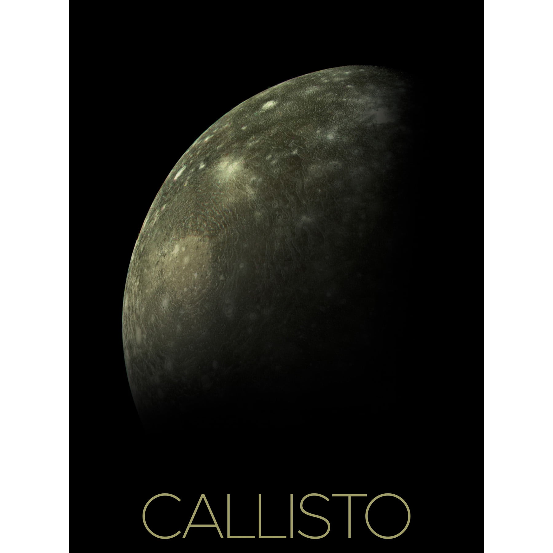 NASA Galileo Spacecraft Jupiters Moon Callisto B Poster Extra Large XL ...
