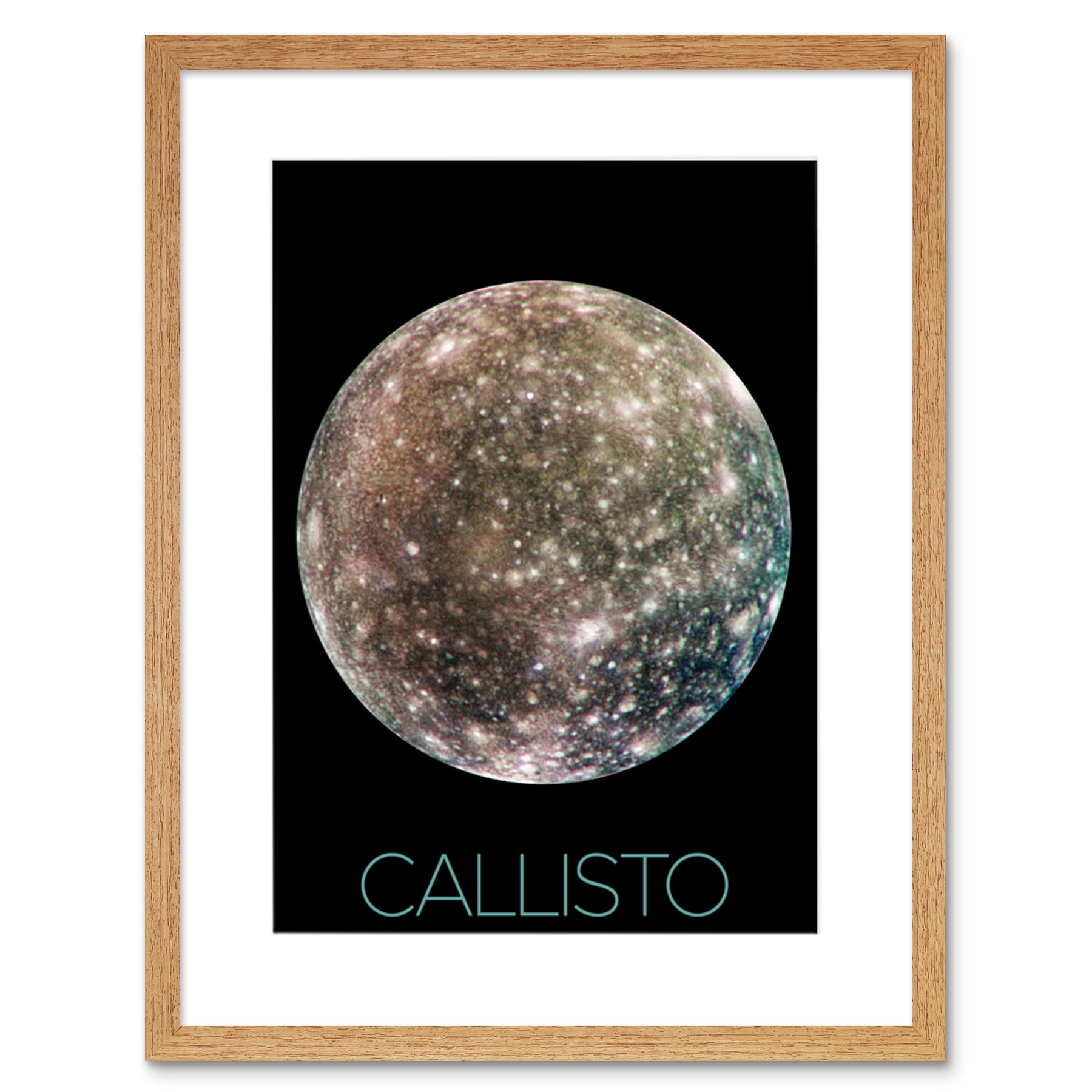 NASA Galileo Spacecraft Jupiters Moon Callisto Poster Artwork Framed ...