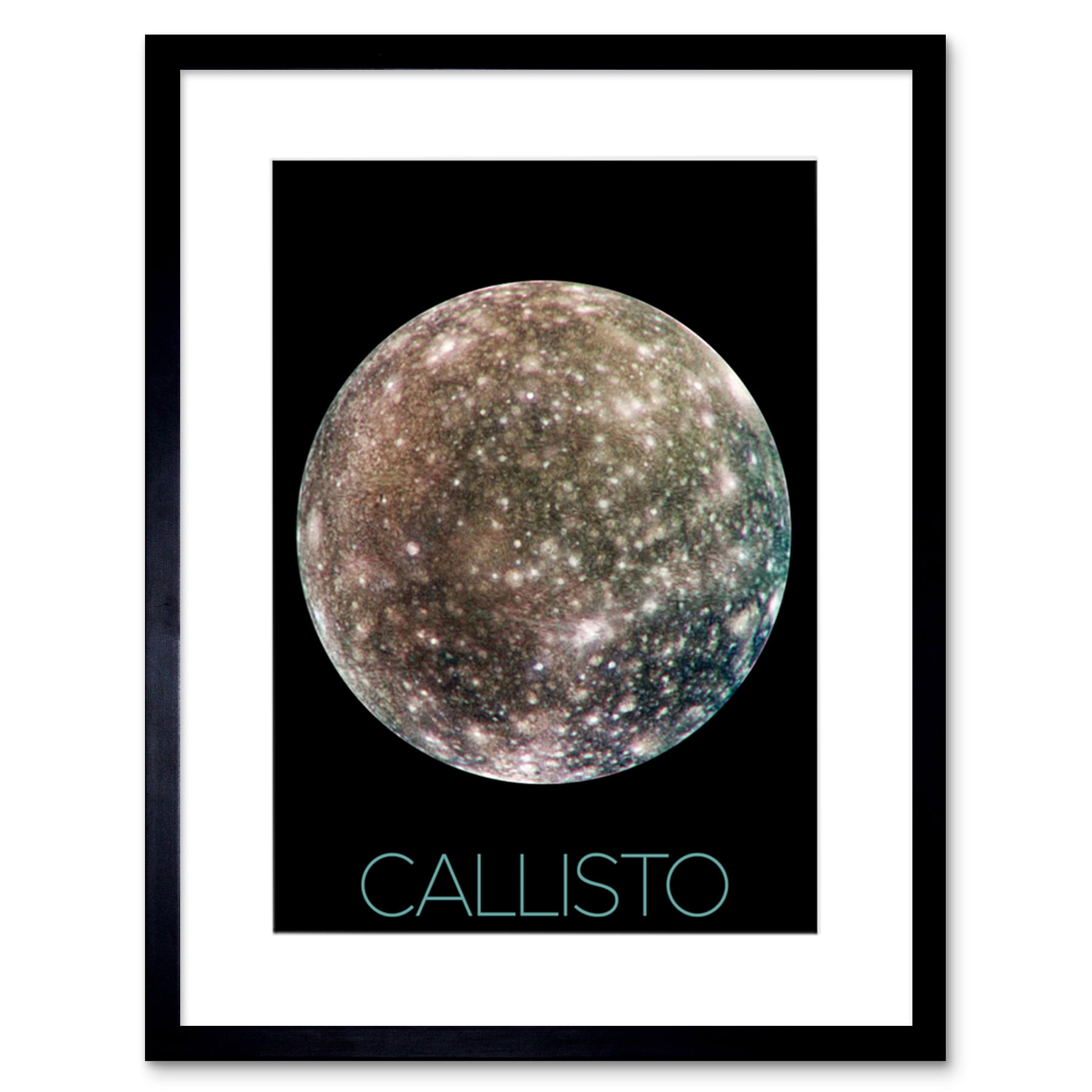 NASA Galileo Spacecraft Jupiters Moon Callisto Poster Artwork Framed ...