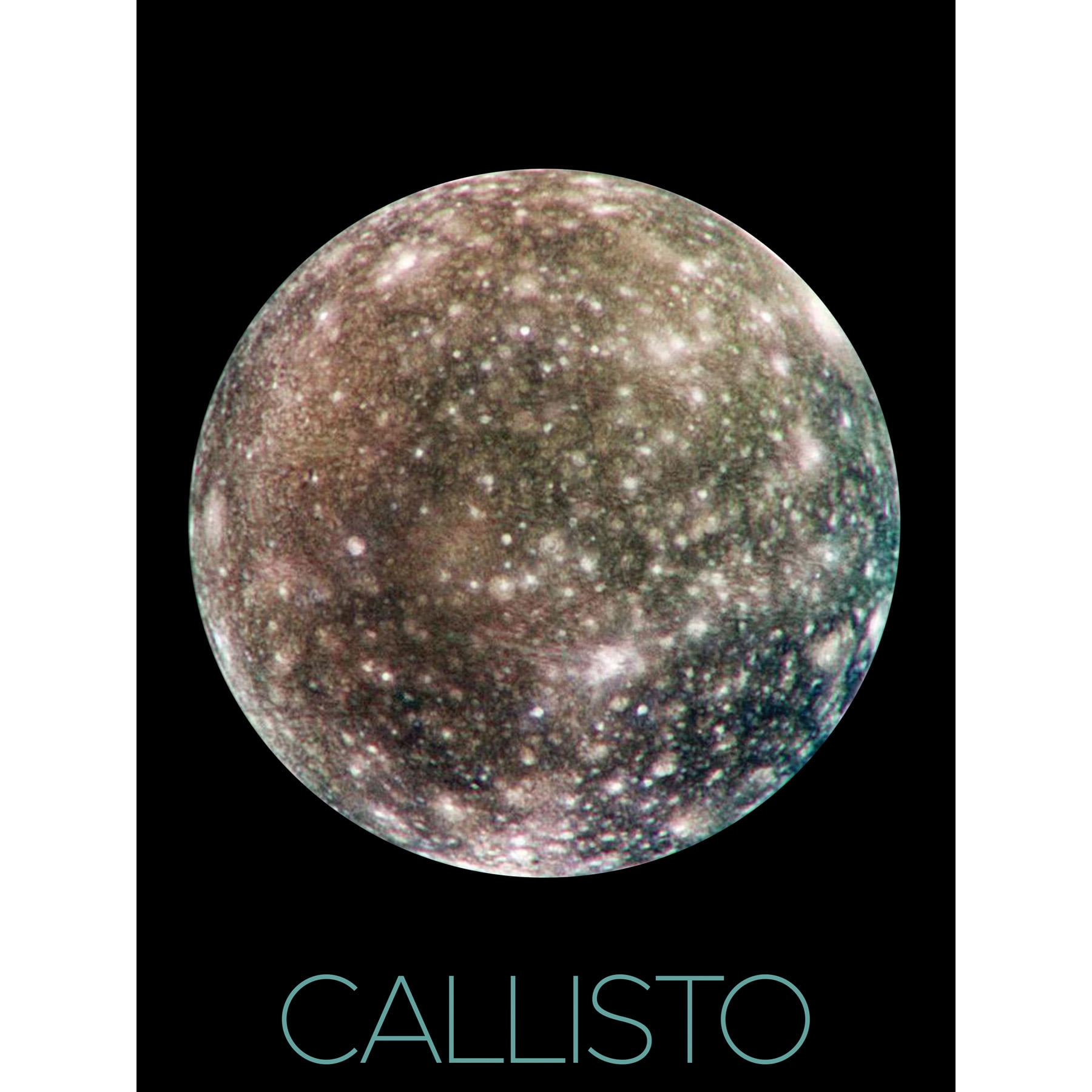 NASA Galileo Spacecraft Jupiters Moon Callisto Poster Extra Large XL ...