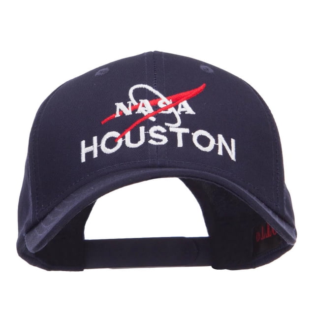 NASA Houston Embroidered Cotton Twill Cap - Navy OSFM - Walmart ...