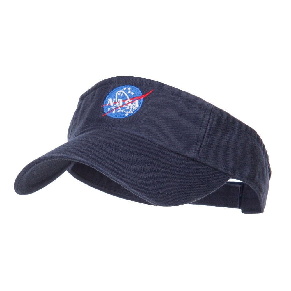 NASA Insignia Embroidered Cotton Washed Visor - Navy OSFM - Walmart.com