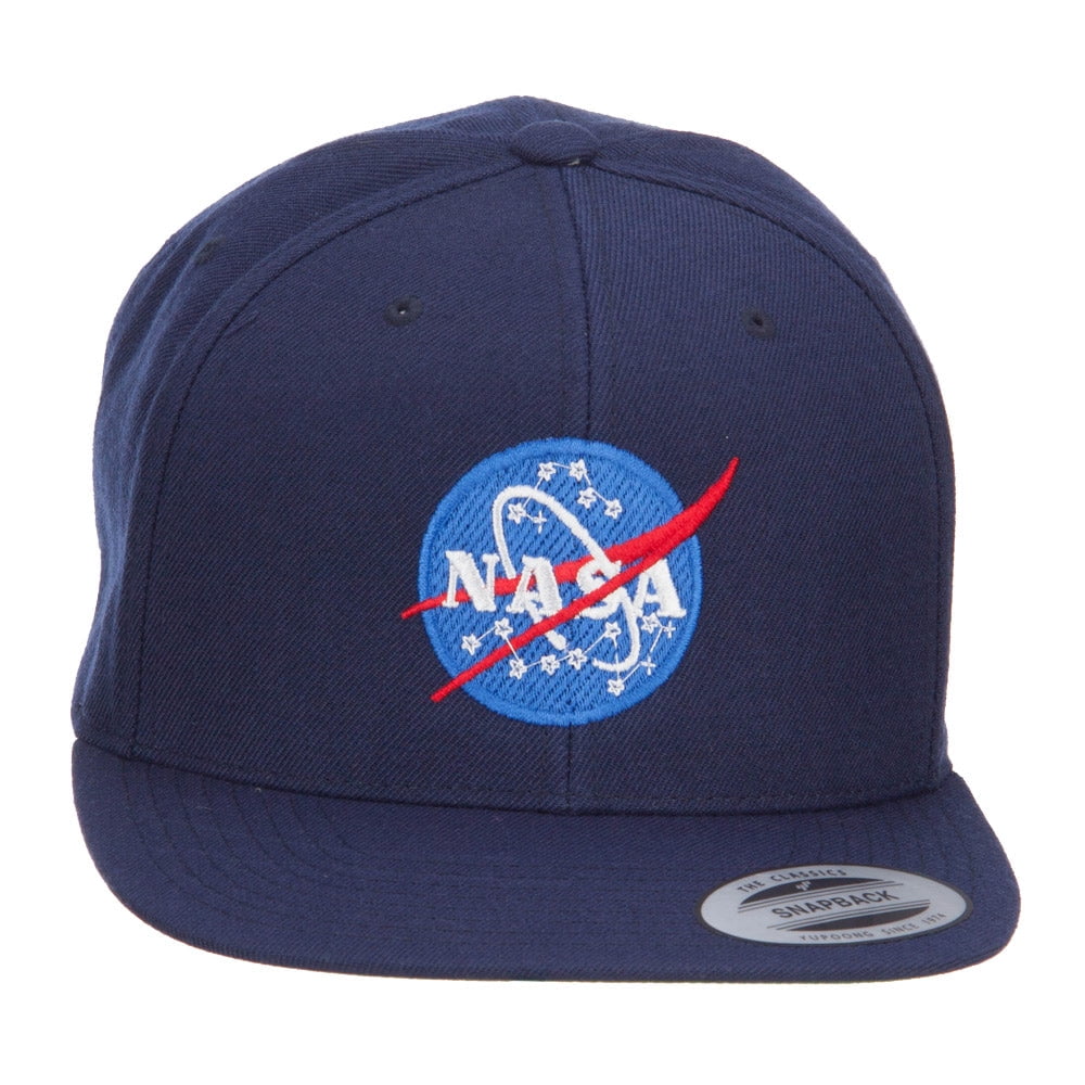 NASA Insignia Embroidered Snapback Cap - Navy OSFM - Walmart.com