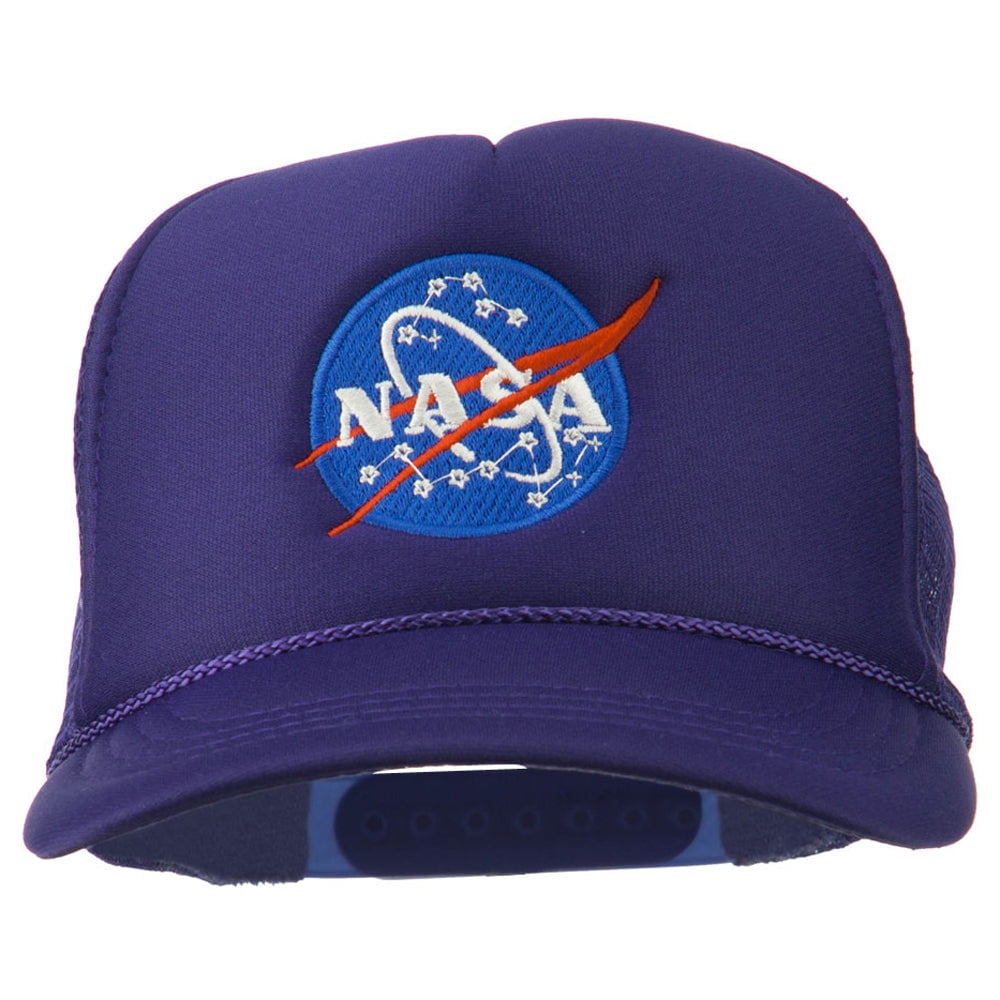 NASA Insignia Embroidered Youth Foam Mesh Cap - Purple OSFM - Walmart.com