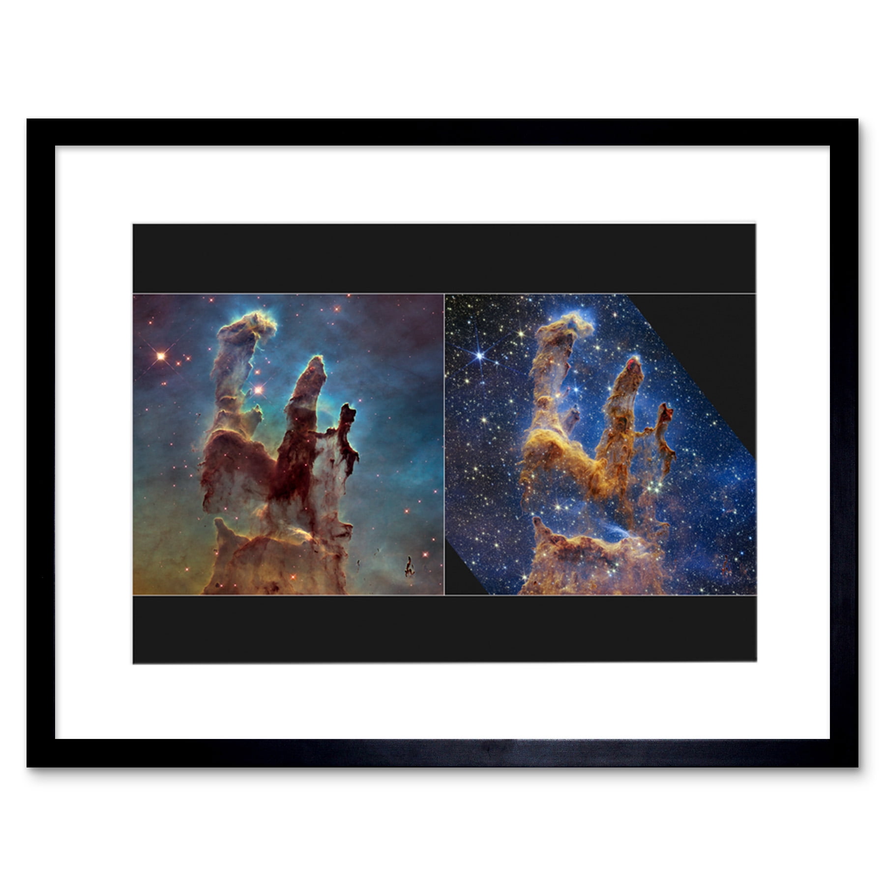 NASA James Webb Hubble Comparison Space Telescope Pillars of Creation ...