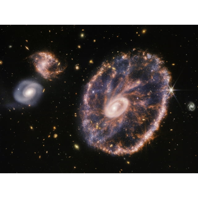 NASA James Webb Space Telescope Cartwheel Galaxy NIRCam MIRI Composite ...