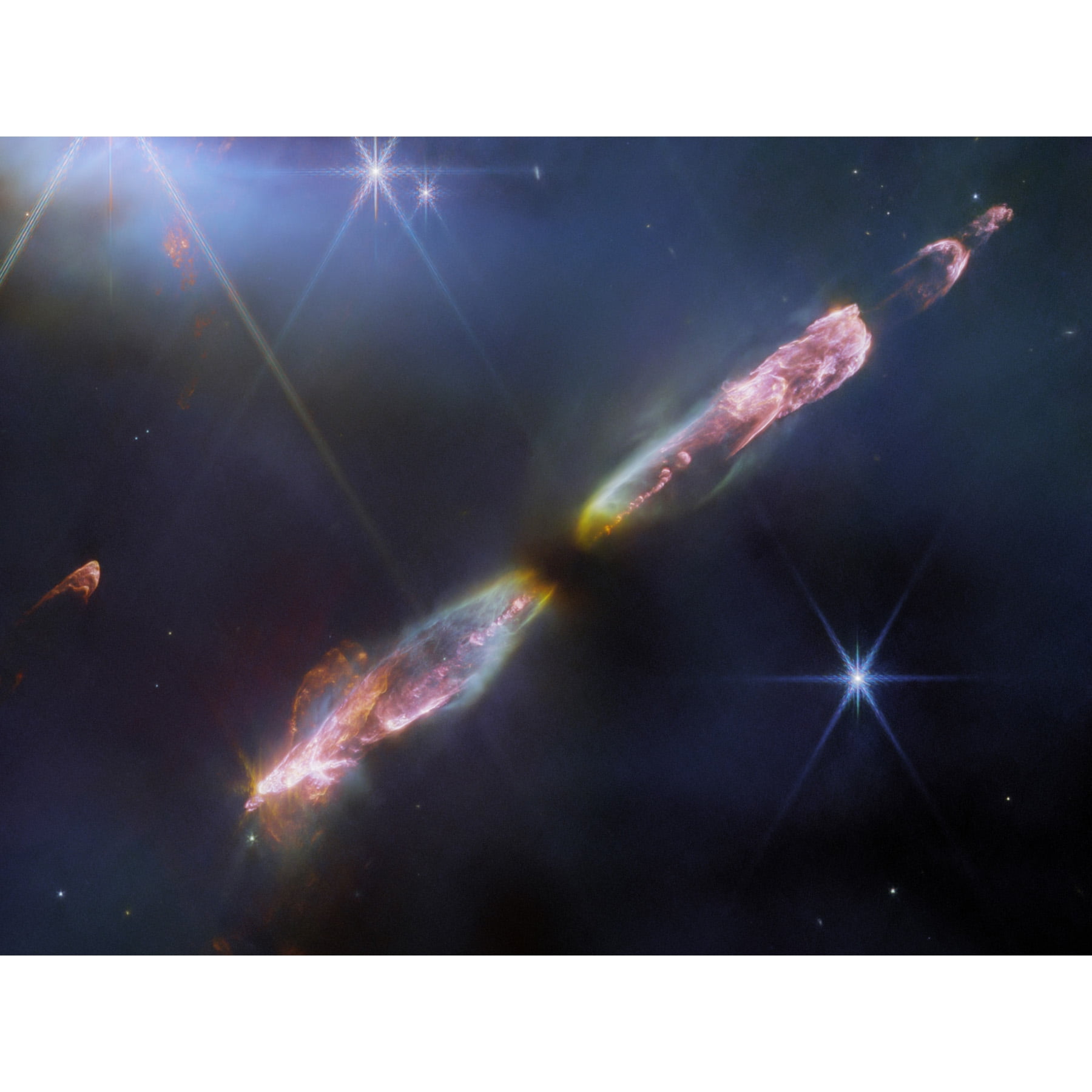 NASA James Webb Telescope Infrared Image Supersonic Outflow of Young ...