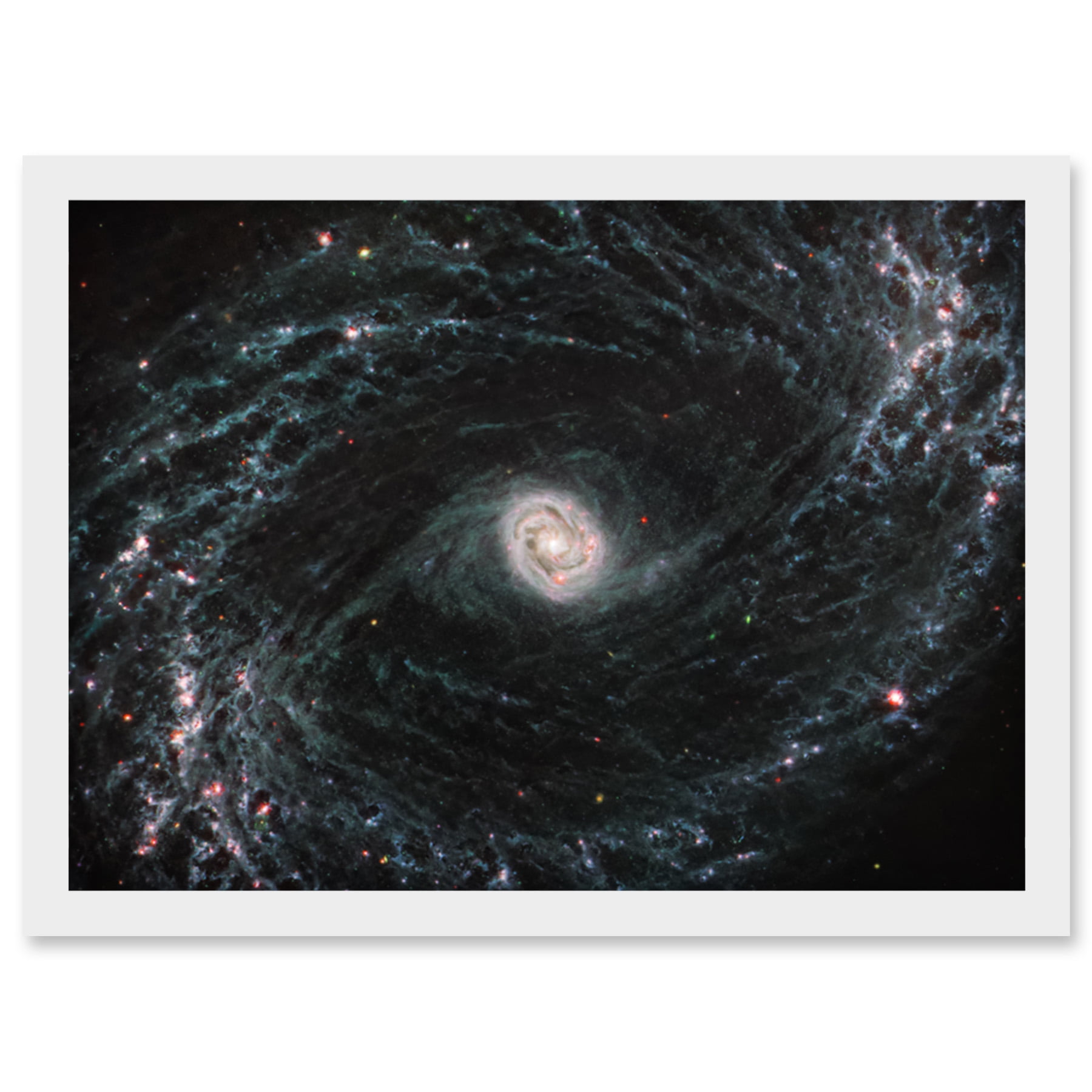 NASA James Webb Telescope NGC 1433 Intricate Network Gas Dust Galaxies ...